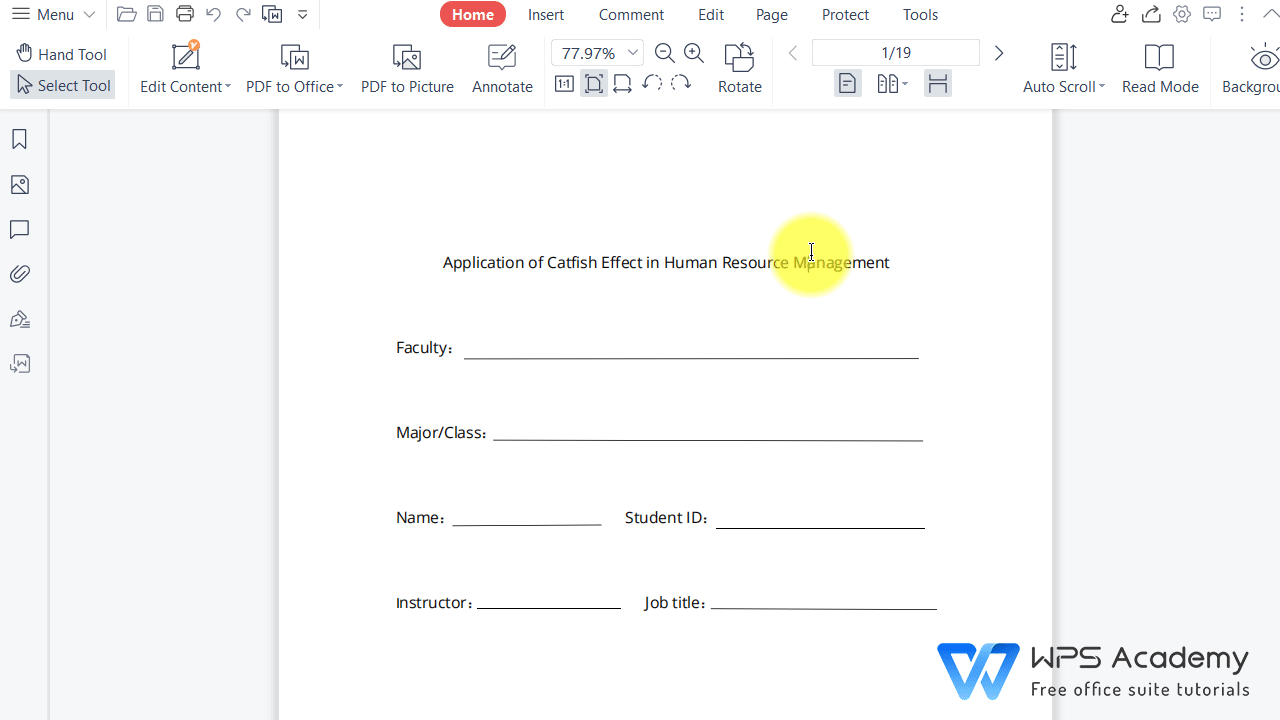 How To Add A Text Box In PDF WPS Office Quick Tutorials Online