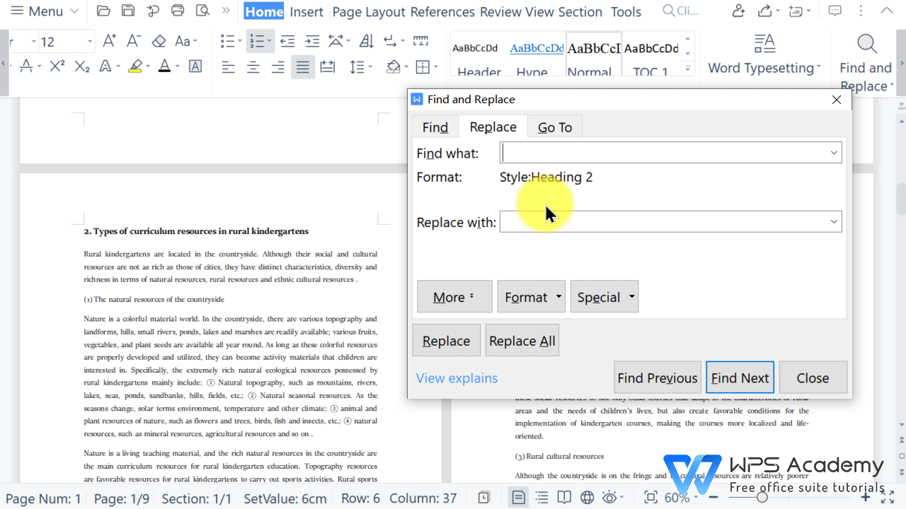 Change a style for several headings with one click | WPS Office Quick Tutorials Online
