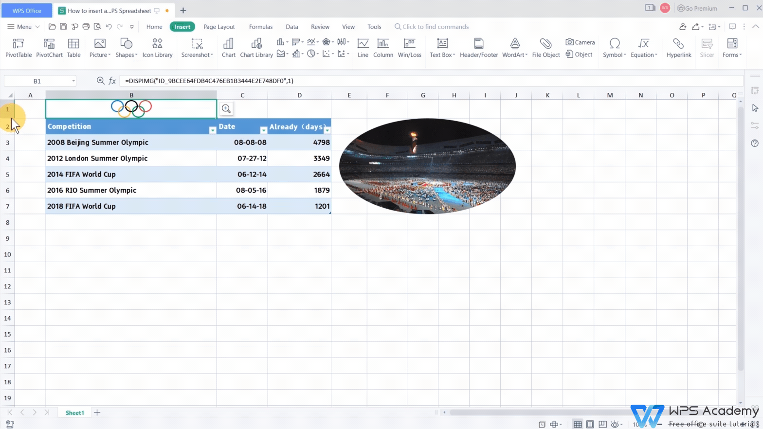 How to insert and set pictures in WPS Spreadsheet | WPS Academy Free ...