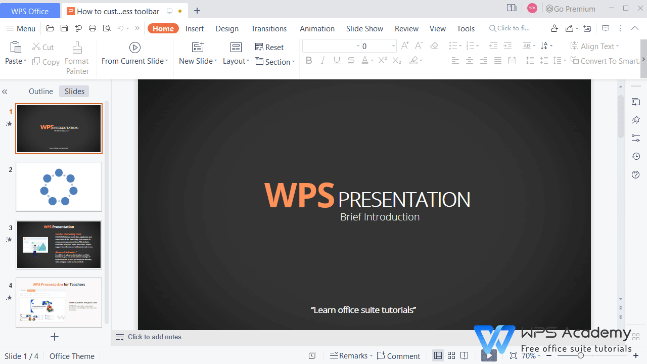 How to customize the quick access toolbar | WPS Office Quick Tutorials ...