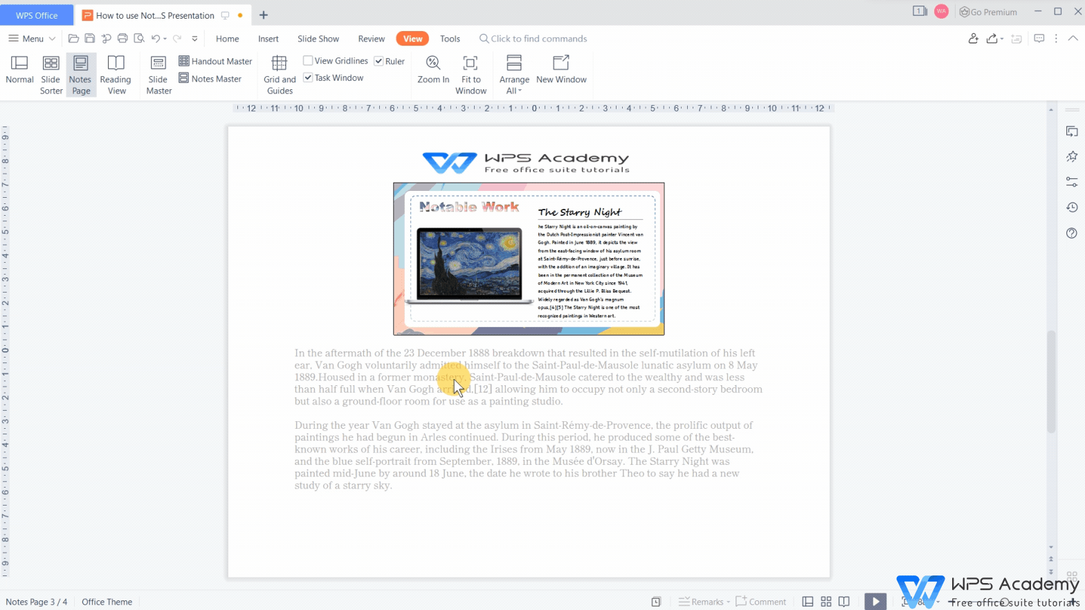 How to use Notes Master in WPS Presentation | WPS Academy Free Office ...