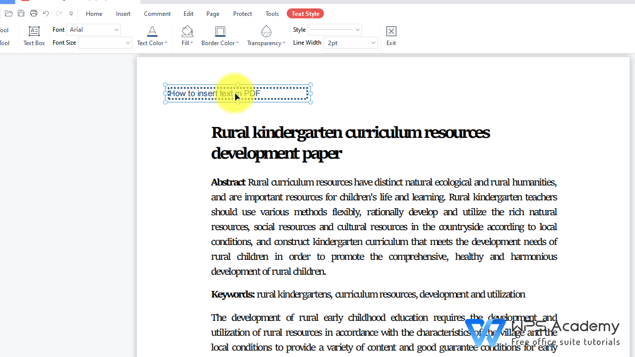 How To Insert Text In PDF WPS Office Quick Tutorials Online How To Insert Text In PDF WPS Office Quick Tutorials Online